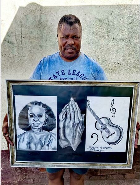 Local artist painted a portrait to celebrate late Zahara life | African ...