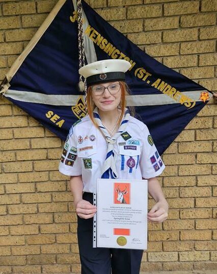Kensington Scout presented with Springbok Scout award | Bedfordview ...