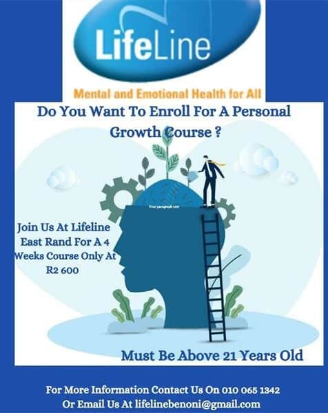 Bookings for Lifeline’s personal growth course now open | Benoni City Times