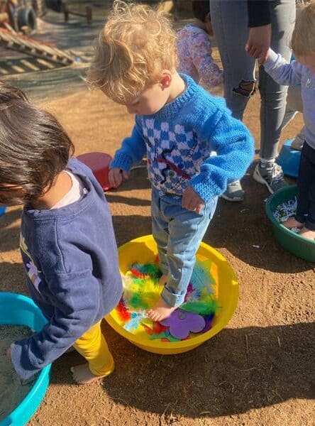 The toddlers at Junior College Garden embarked on a thrilling texture ...