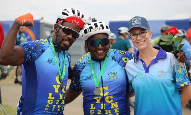 Blind cyclist overcomes the odds at the 36th Dis-Chem Ride for Sight ...