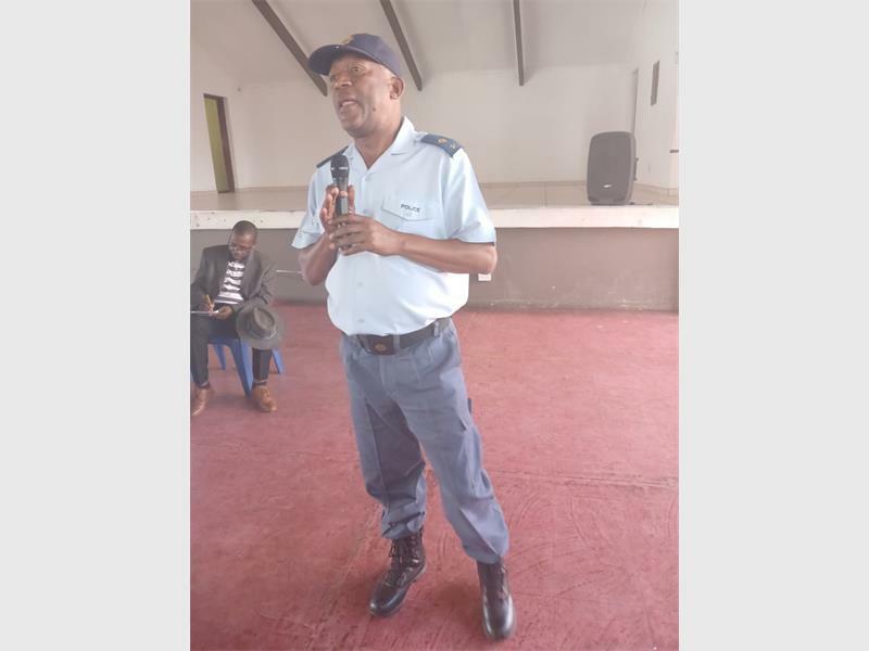 Police officers educate elderly residents on crime, safety