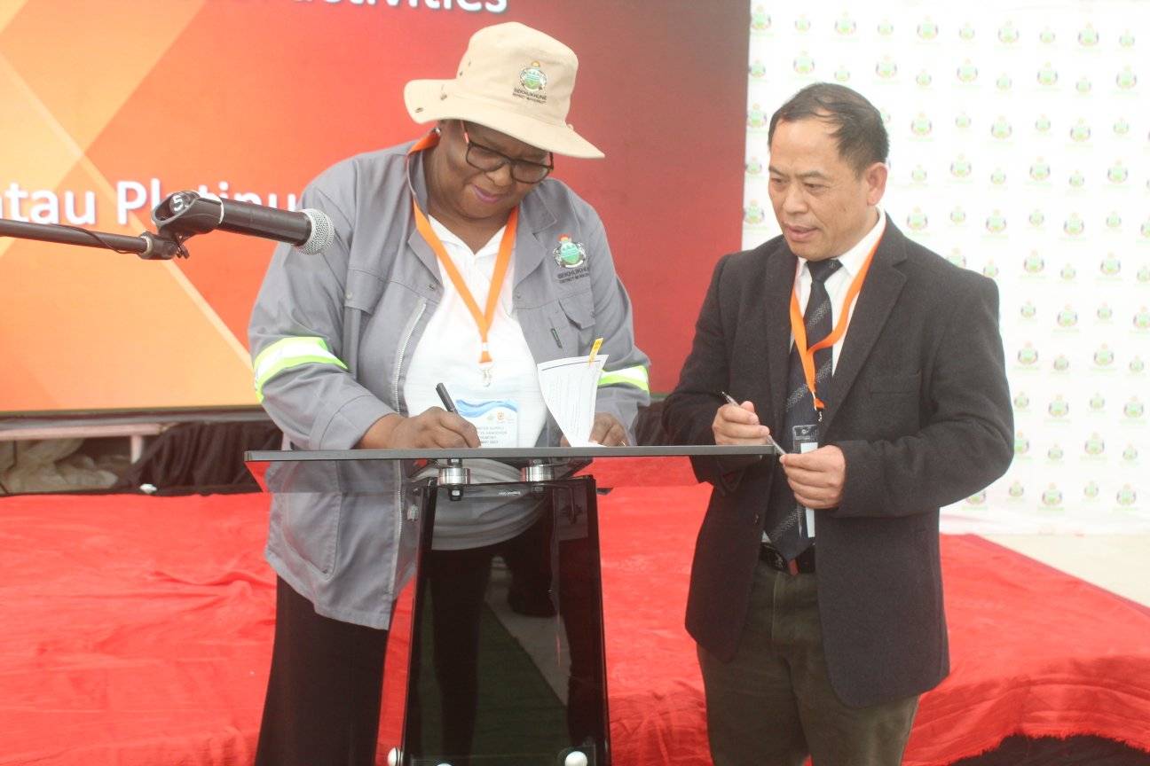 Nkwe Platinum Limited handed over the water supply project to four ...