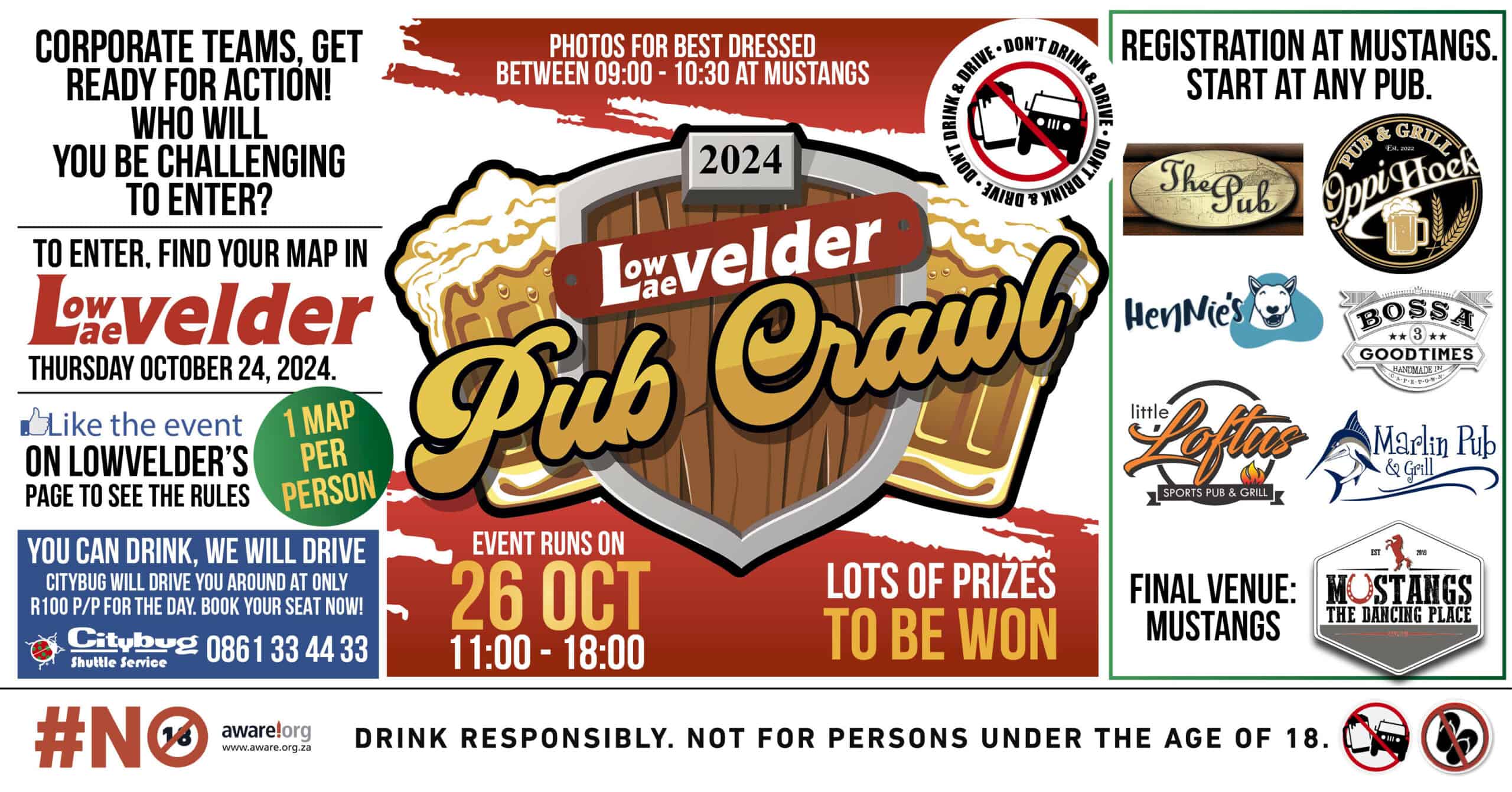 It's time for the 2024 Lowvelder Pub Crawl | Lowvelder
