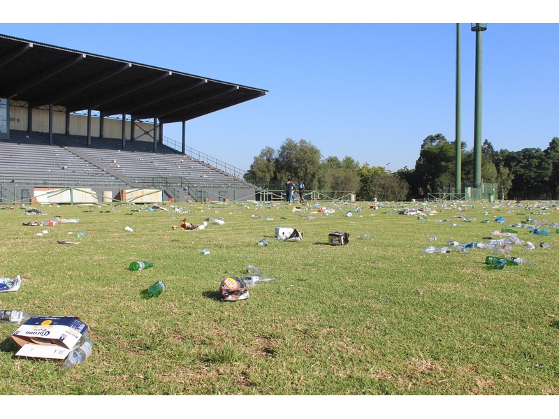 Semi-final soccer celebrations turn stadium into wasteland | Middelburg ...