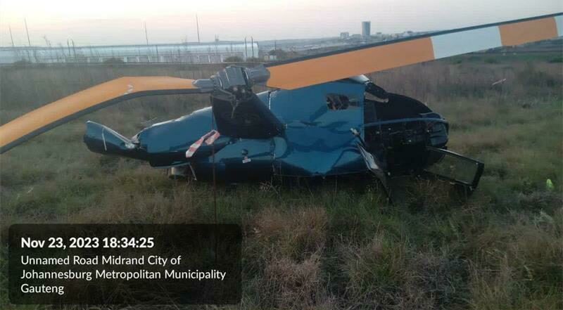 Two people injured in a Midrand helicopter crash | Midrand Reporter