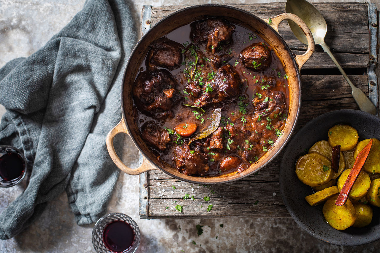 Entertain at home: Slow-cooked oxtail in red wine and jerepigo ...