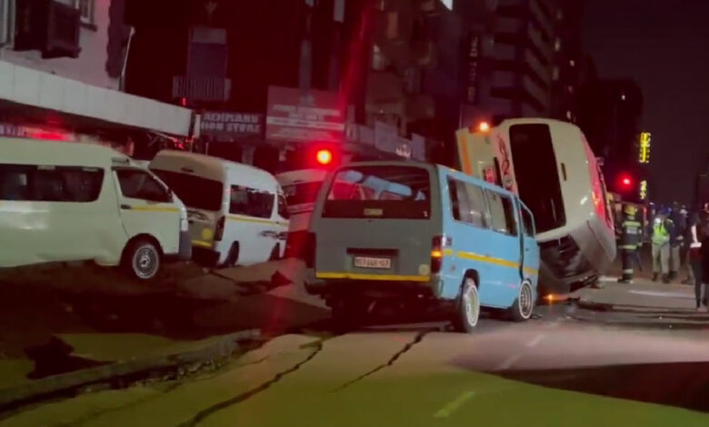 Watch: Several injured as explosion rocks Bree Street in Johannesburg ...
