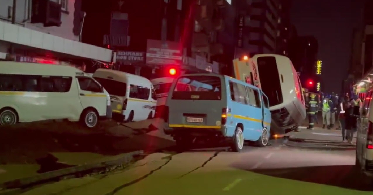 Watch: Several injured as explosion rocks Bree Street in Johannesburg ...