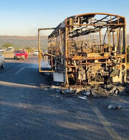 Bus carrying high school learners catches fire on the R80 highway - LNN ...