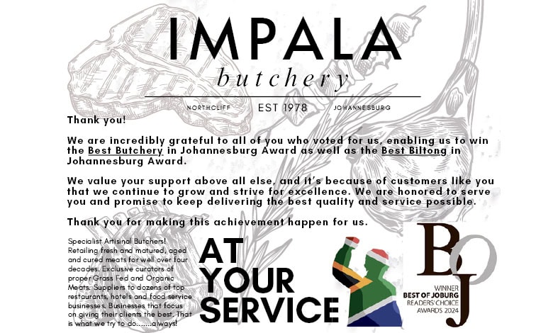 Impala Butchery Says Thank You! We’re Grateful for Your Vote and ...