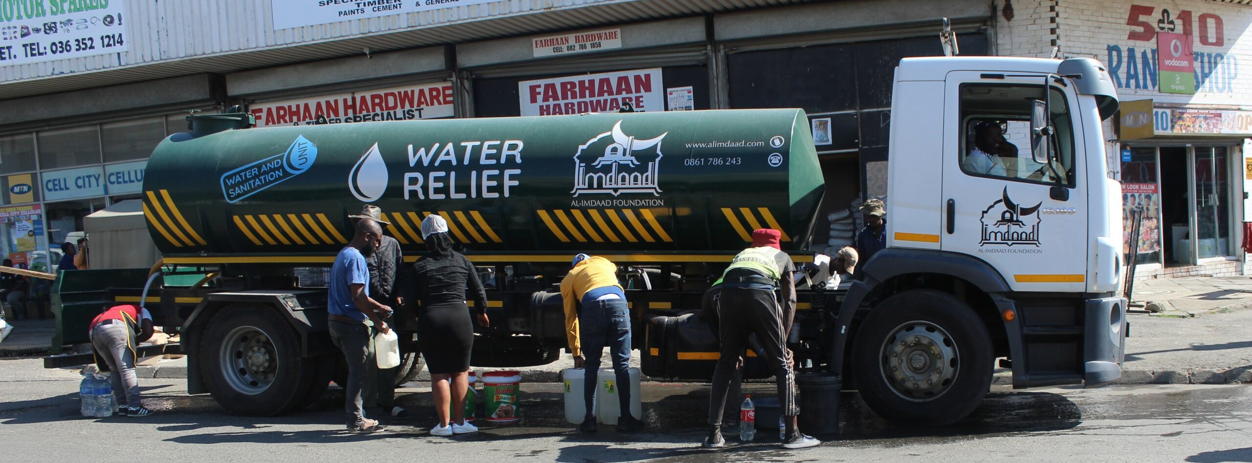 Al-Imdaad delivers water in and around town | Northern Natal News