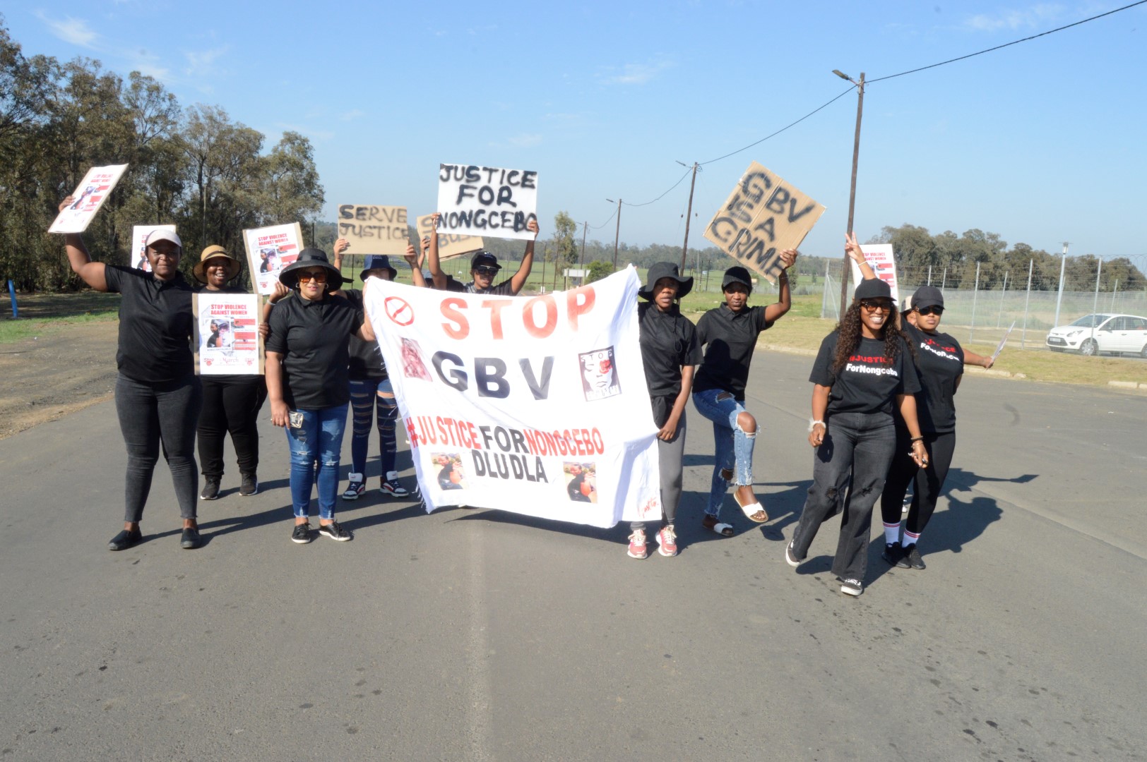 Marchers in Dannhauser demand justice after young mother is stabbed to ...