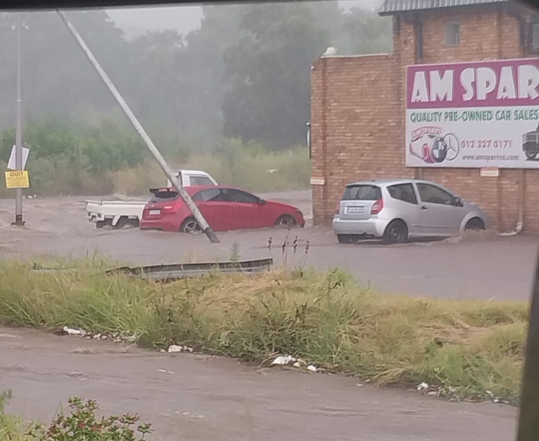 Large amounts of rain led to flooding across various parts of Pretoria ...