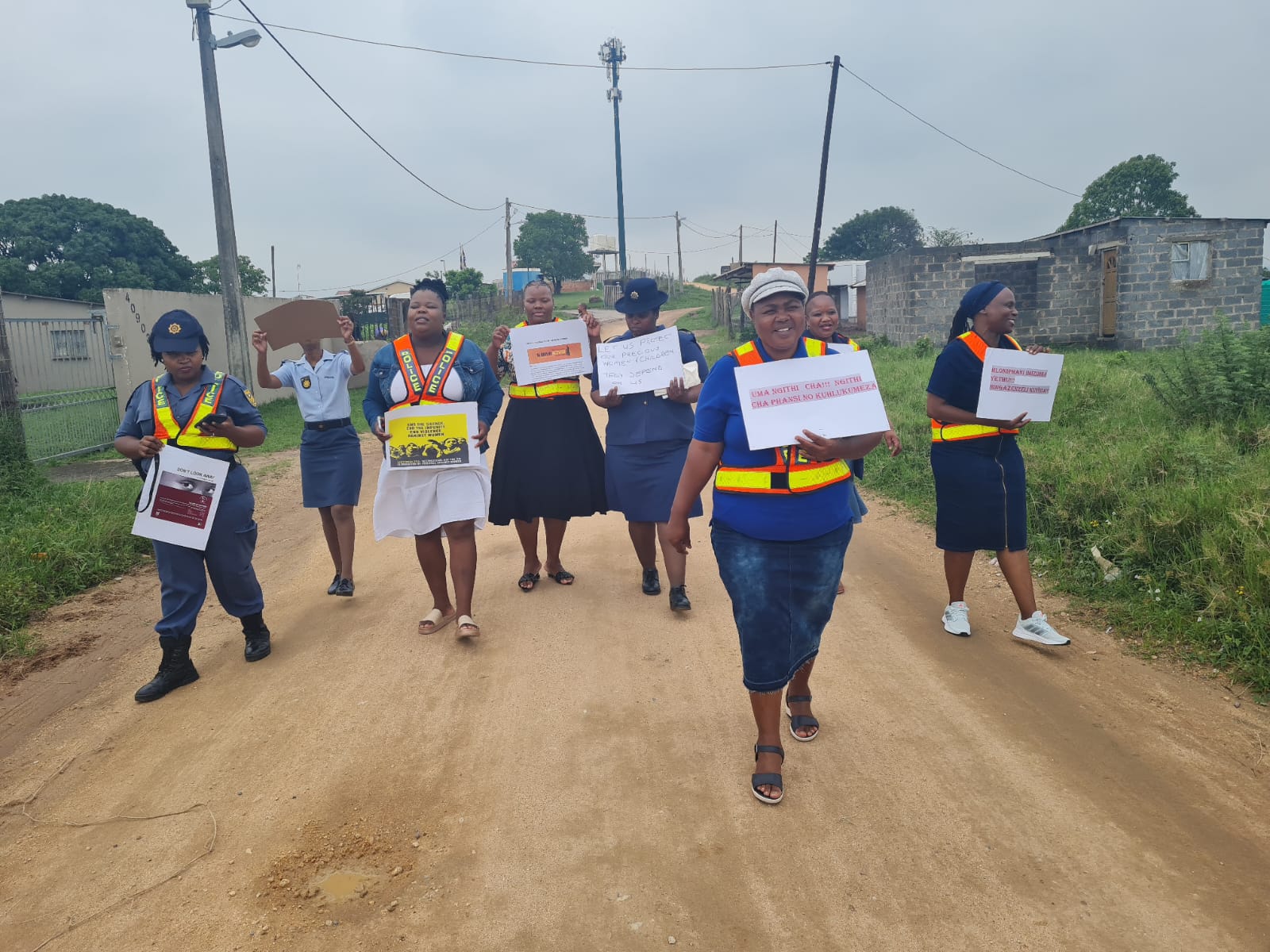 Police officers march against GBV in Folweni | South Coast Sun