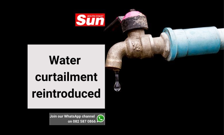 uMngeni-uThukela to reinstate water curtailments | South Coast Sun