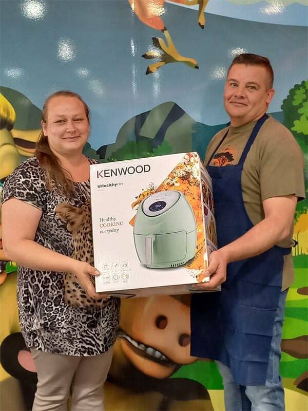 Delighted winner walks away with an air fryer | Springs Advertiser