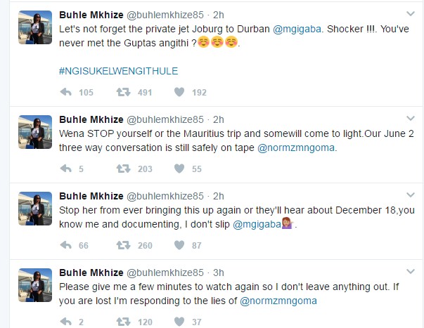 Gigaba's ex-nyatsi Buhle Mkhize hits back at Norma, calls him a 'very ...