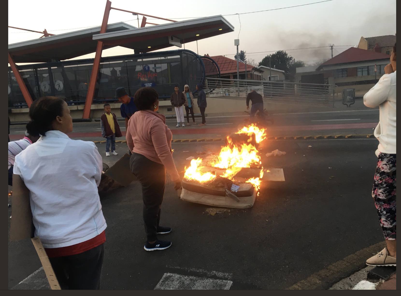 Westbury community shut down roads in protest at gang crime | The Citizen