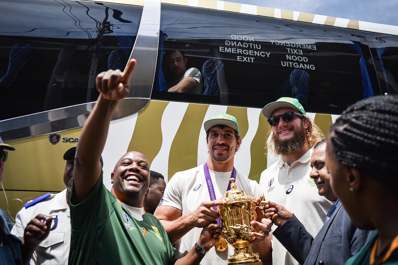 IN PICS: Ramaphosa hails 'first diverse team' to win Rugby World Cup ...