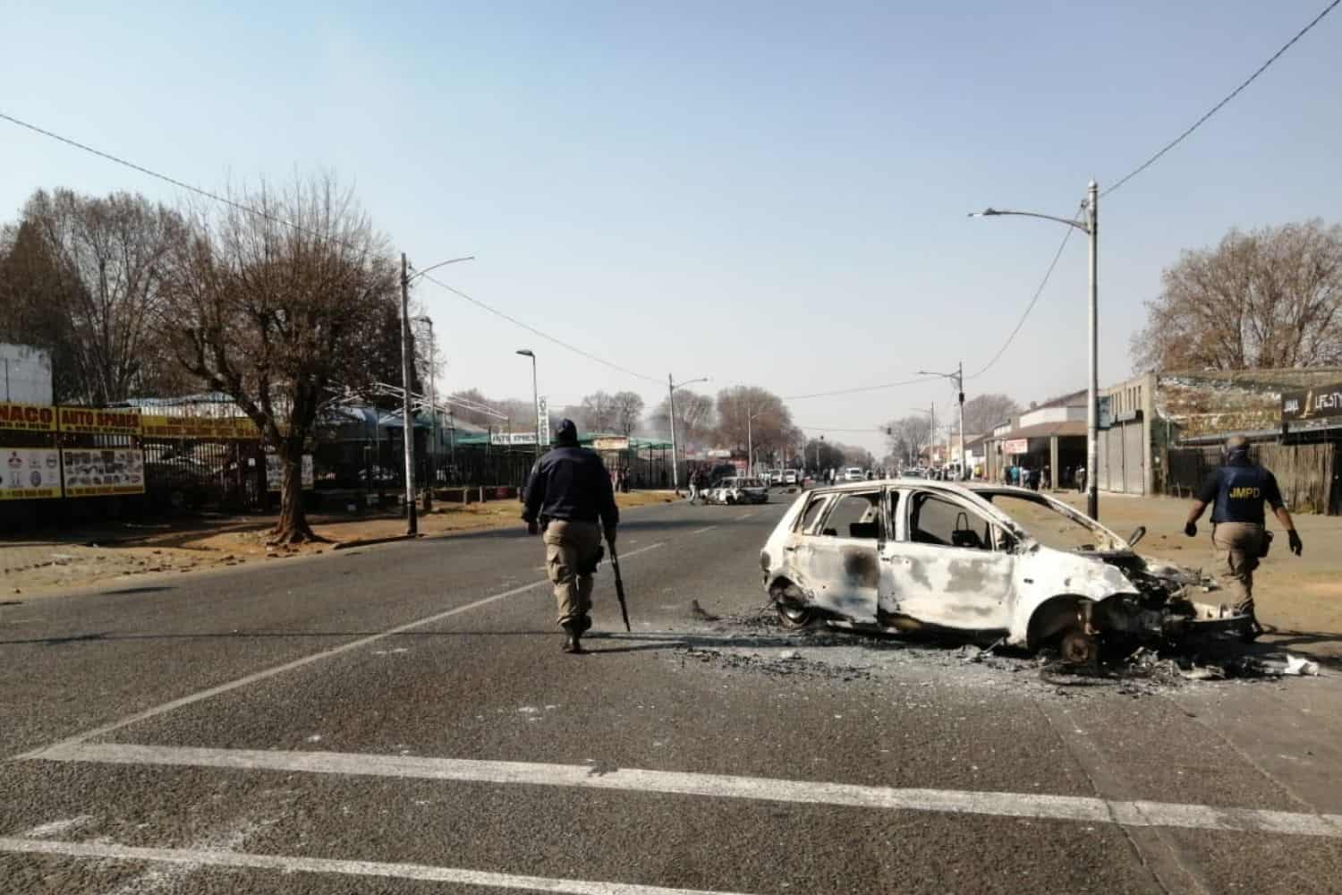 Gauteng Shutdown: Jeppestown burning as protesters take to streets