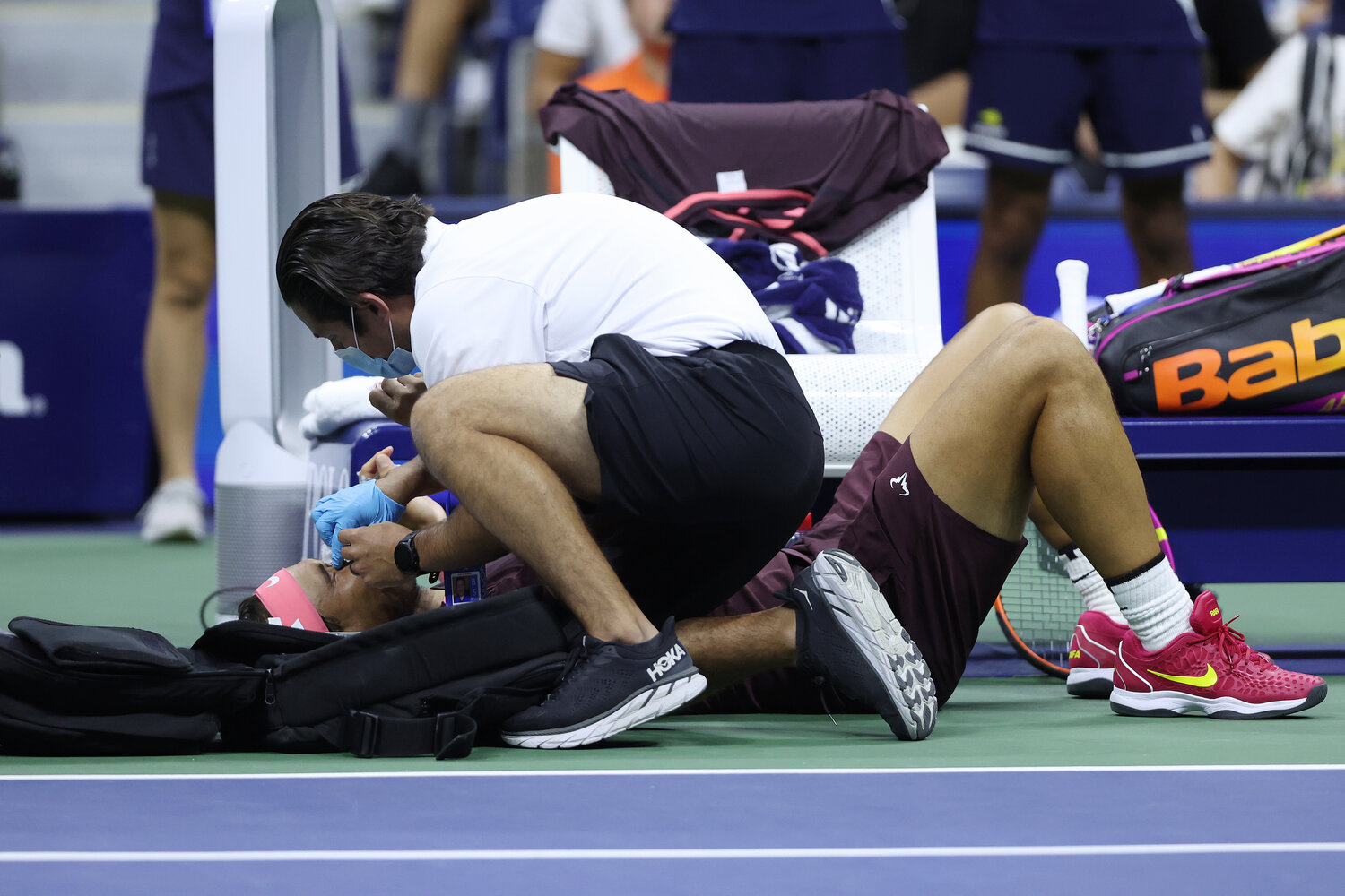 Nadal survives freak nose injury to advance to US Open third round