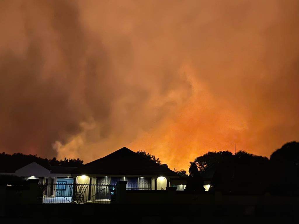 WATCH: Richards Bay residential fire concerns as woodchip blaze rages ...